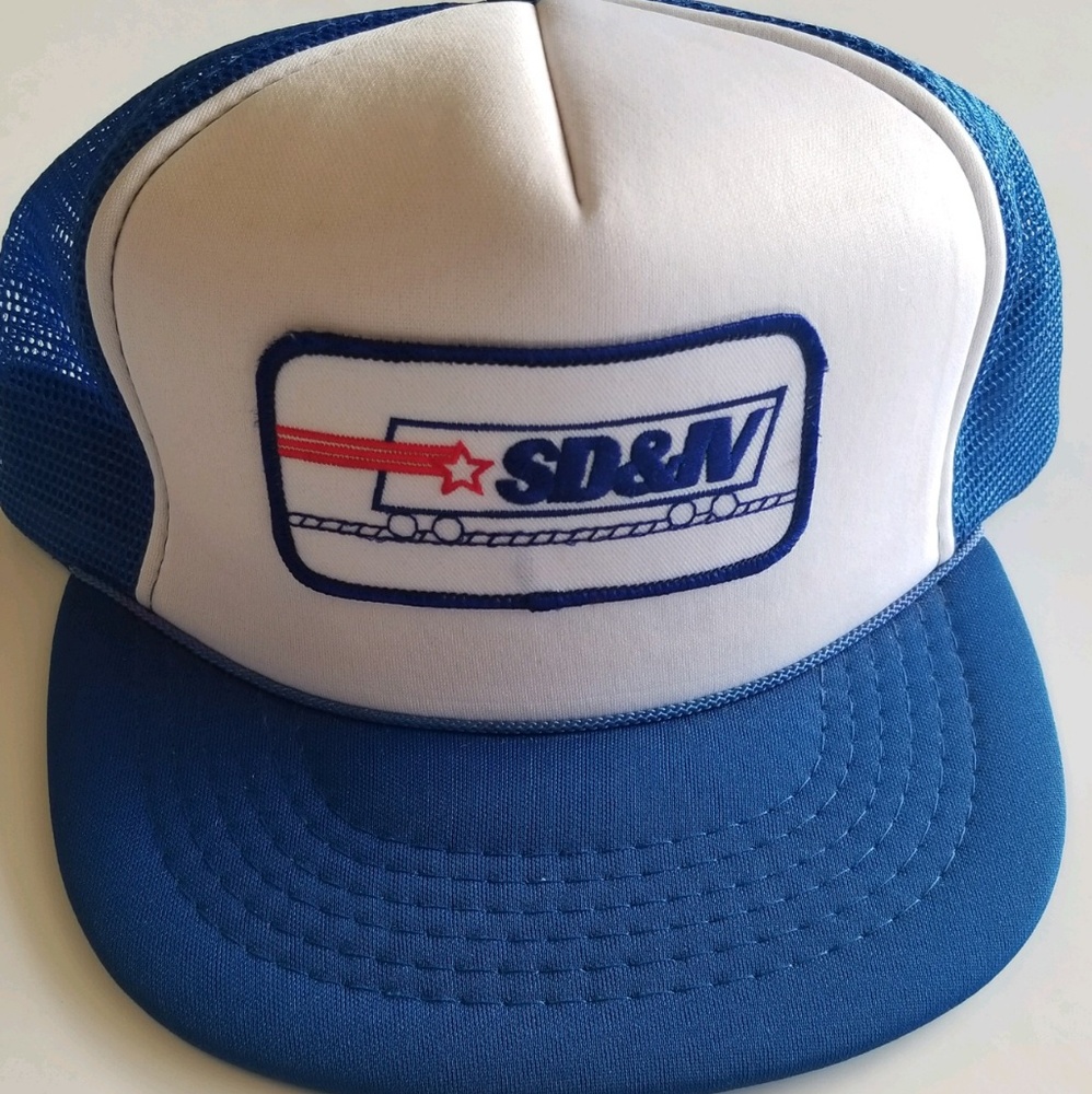 Vtg Sd&Iv Railroad Short Line Trucker Snapback Hat - Gem